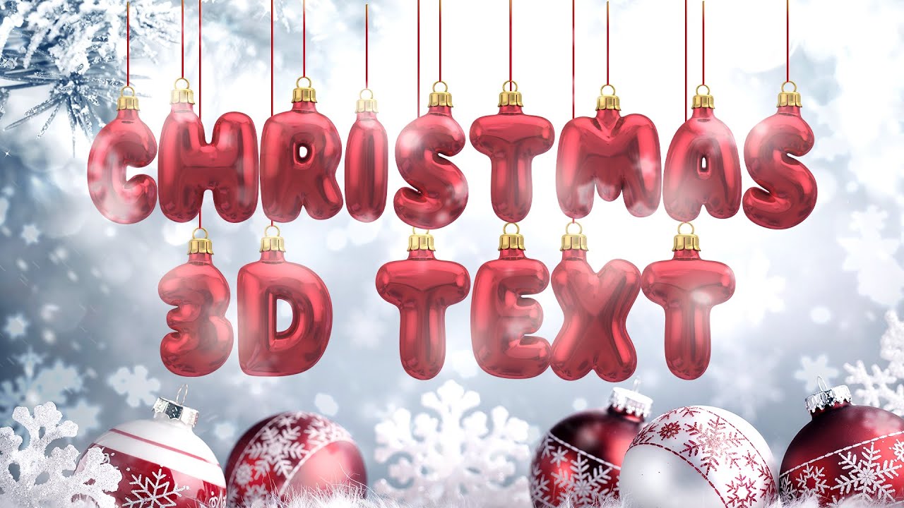 CHRISTMAS 3D TEXT ( FREE DOWNLOAD ) FREE GFX FOR PHOTOSHOP - YouTube