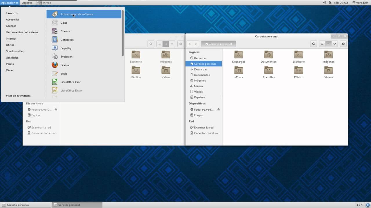 FEDORA 19 CON ESCRITORIO GNOME CLASSIC - YouTube