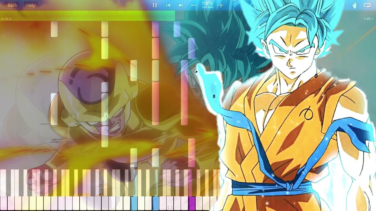 Dragon Ball Super OST - Super Saiyan Blue Theme [SSJ BLUE] (Piano ...