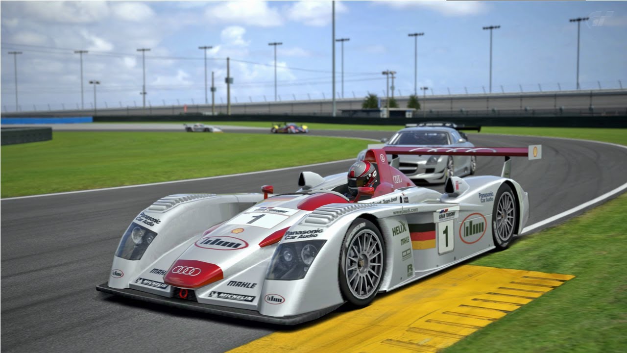 GT6 | Audi R8 Race Car 2001 | Daytona Road Course race | PS3 - YouTube