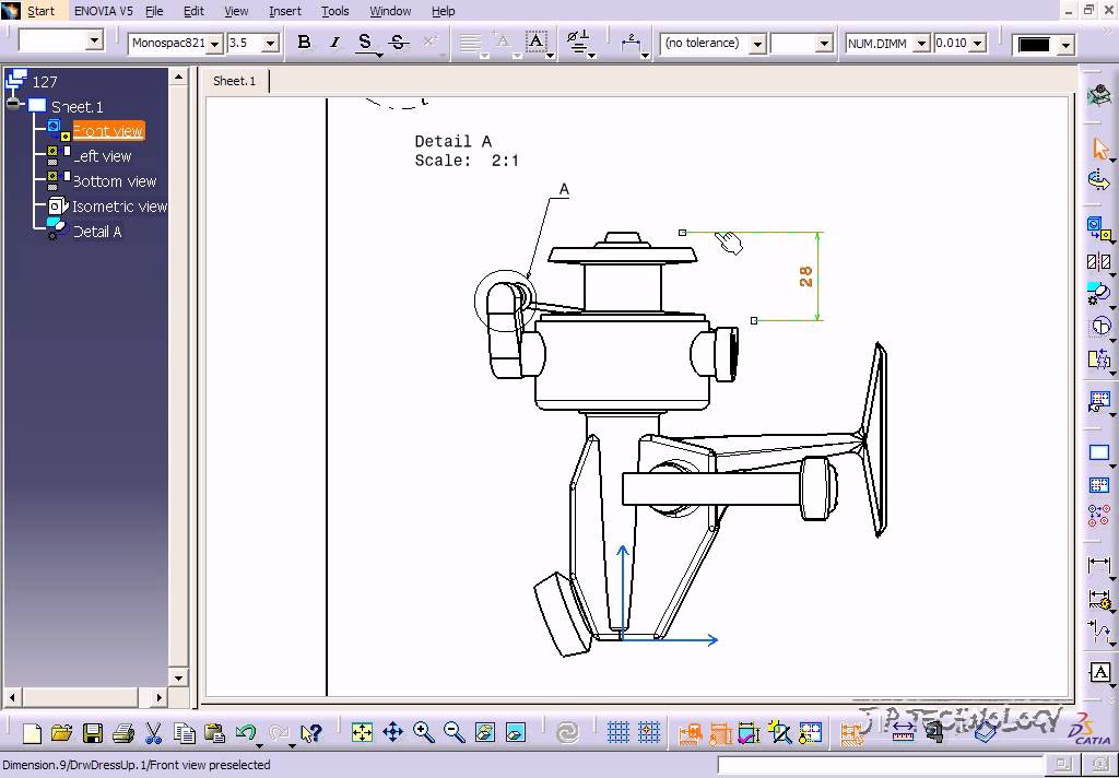 Catia V5 Tutorial-128 Linear Dimensions - YouTube