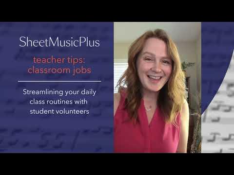 Sheet Music Plus Teacher Tips - Music Classroom Jobs - YouTube