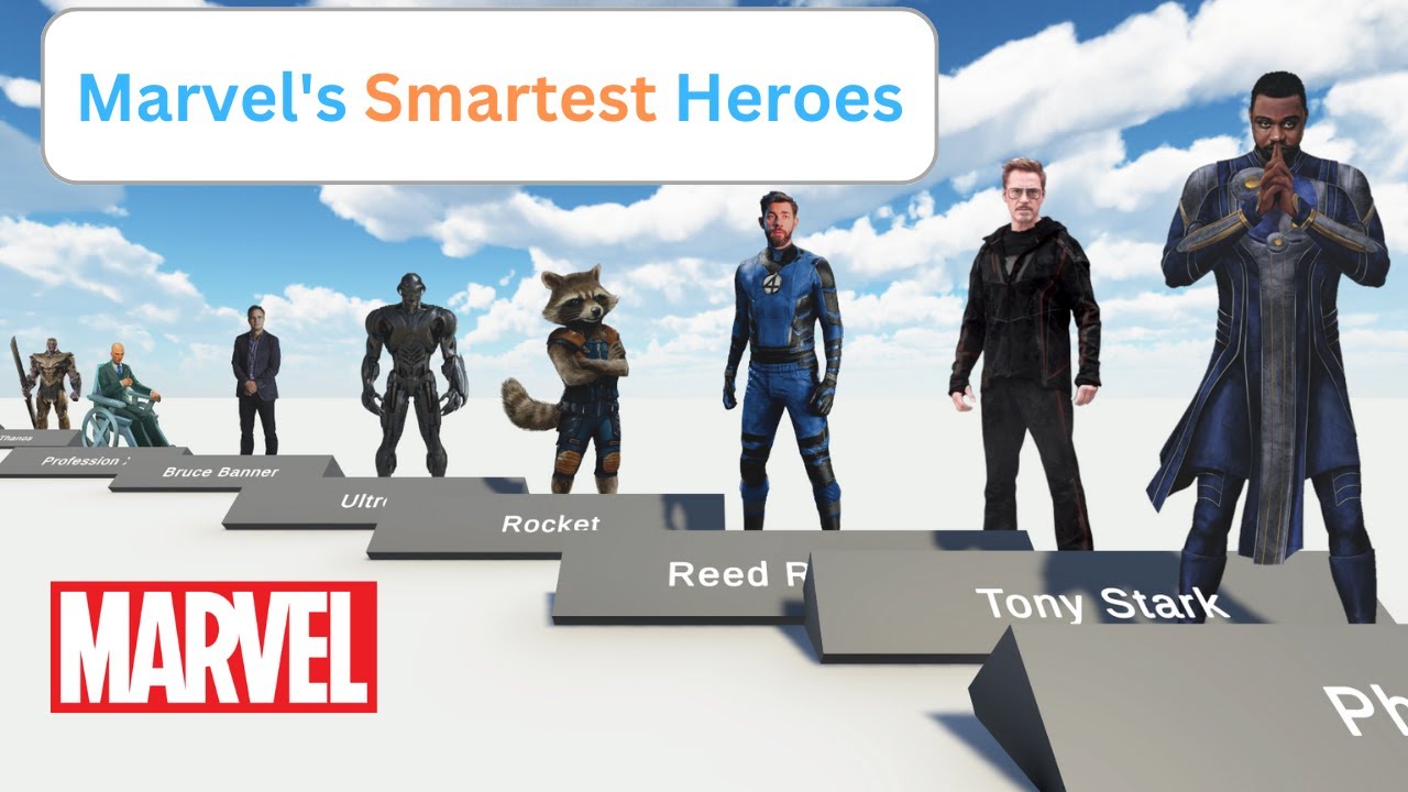 Most intelligent characters in marvel comparison in 3d | Most ...