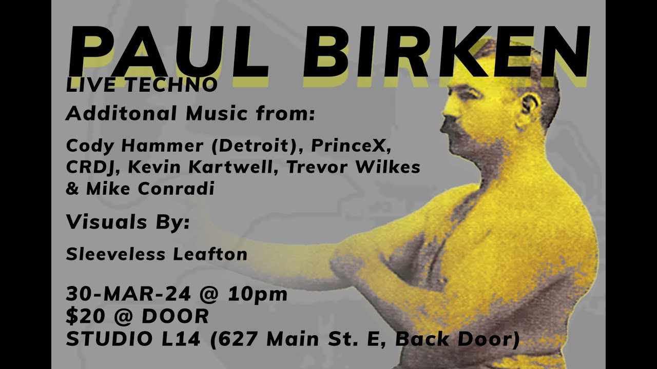 Bleep Radio #629 - Paul Birken LIVE at Studio L14 (re-upload) - YouTube