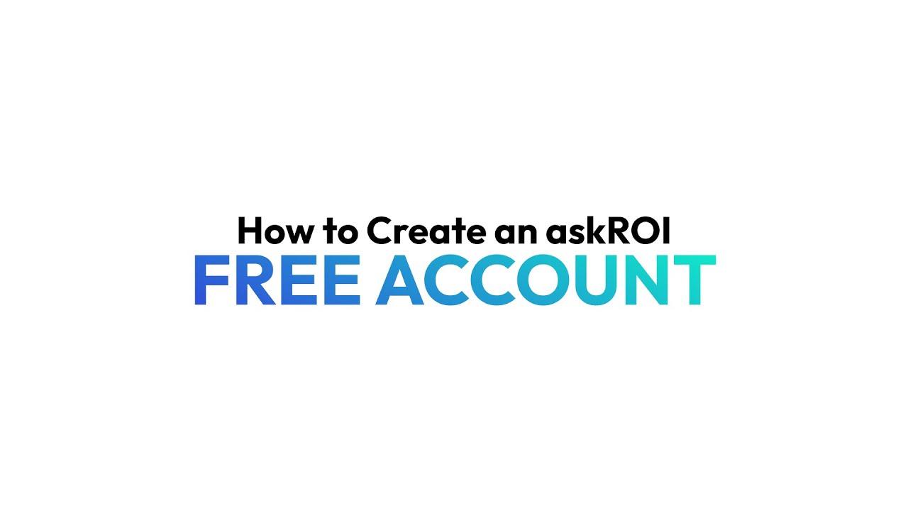 Create a Free Account | askROI | AI Chat Assistant - YouTube