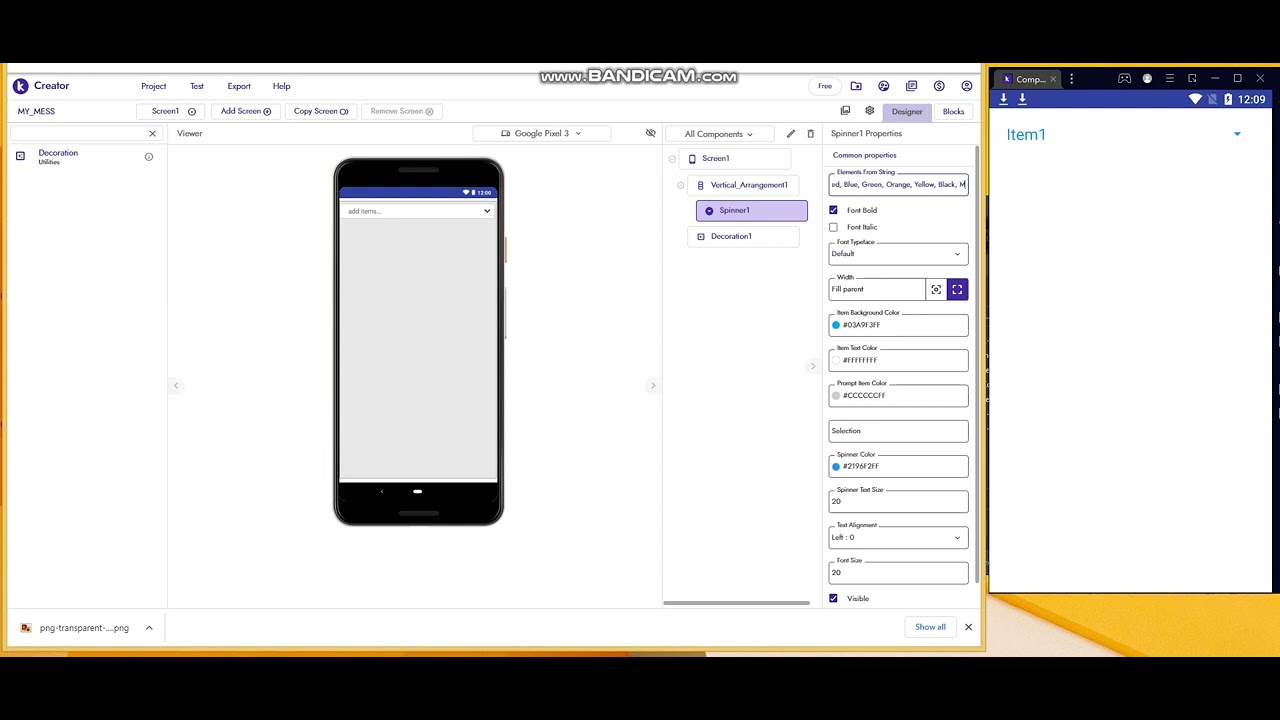 Kodular Spinner Tool with After Selection - YouTube