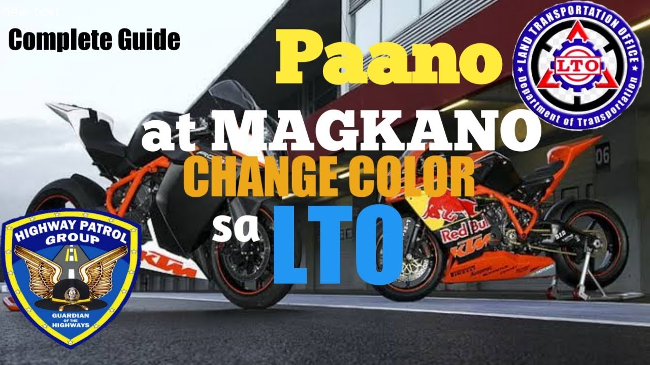 LTO MOTORCYCLE CHANGE COLOR - YouTube