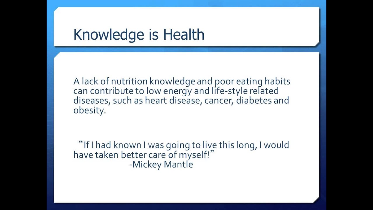 Basic Nutrition Concepts Part 01 of 08 - Intro - YouTube