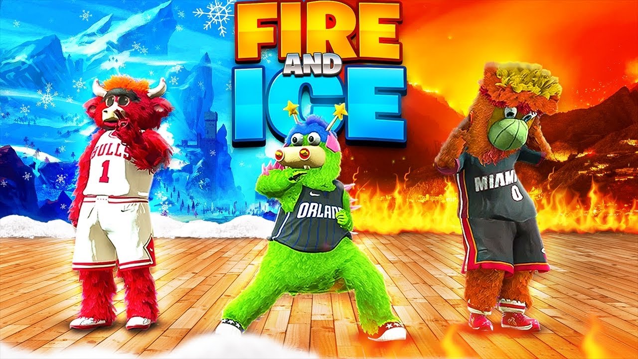 I WON THE FIRE & ICE EVENT WITH 3 MASCOTS in NBA 2K22! THREE LEGENDS ...