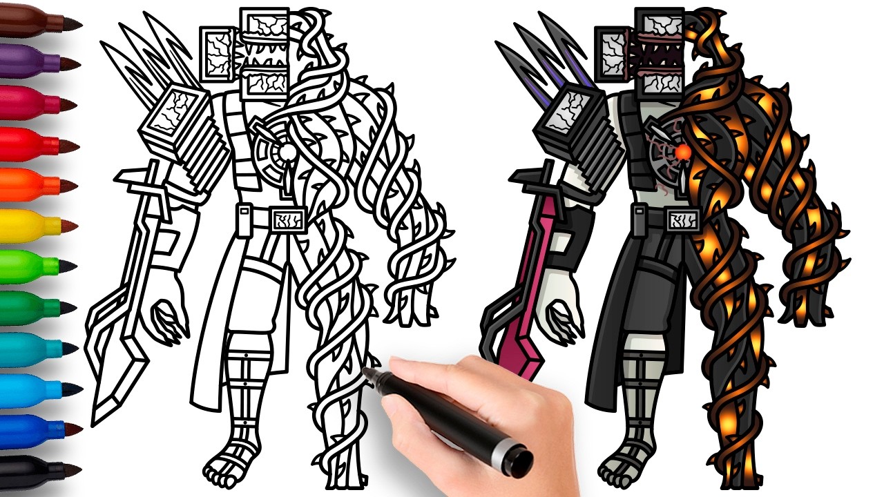 HOW TO DRAW NEW ZOMBIE TITAN TV MAN | Skibidi Toilet Zombie Universe 53 ...
