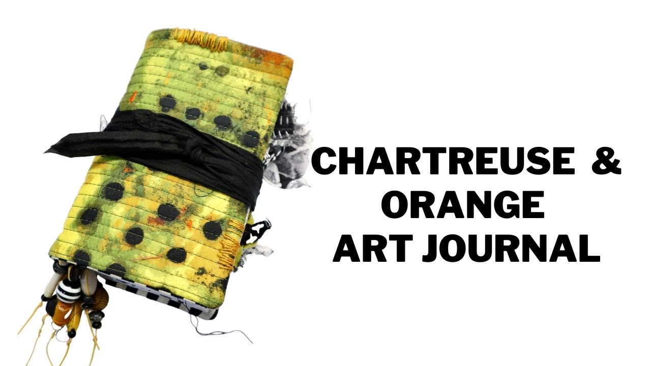 Chartreuse & Orange Handmade Art Journal - YouTube