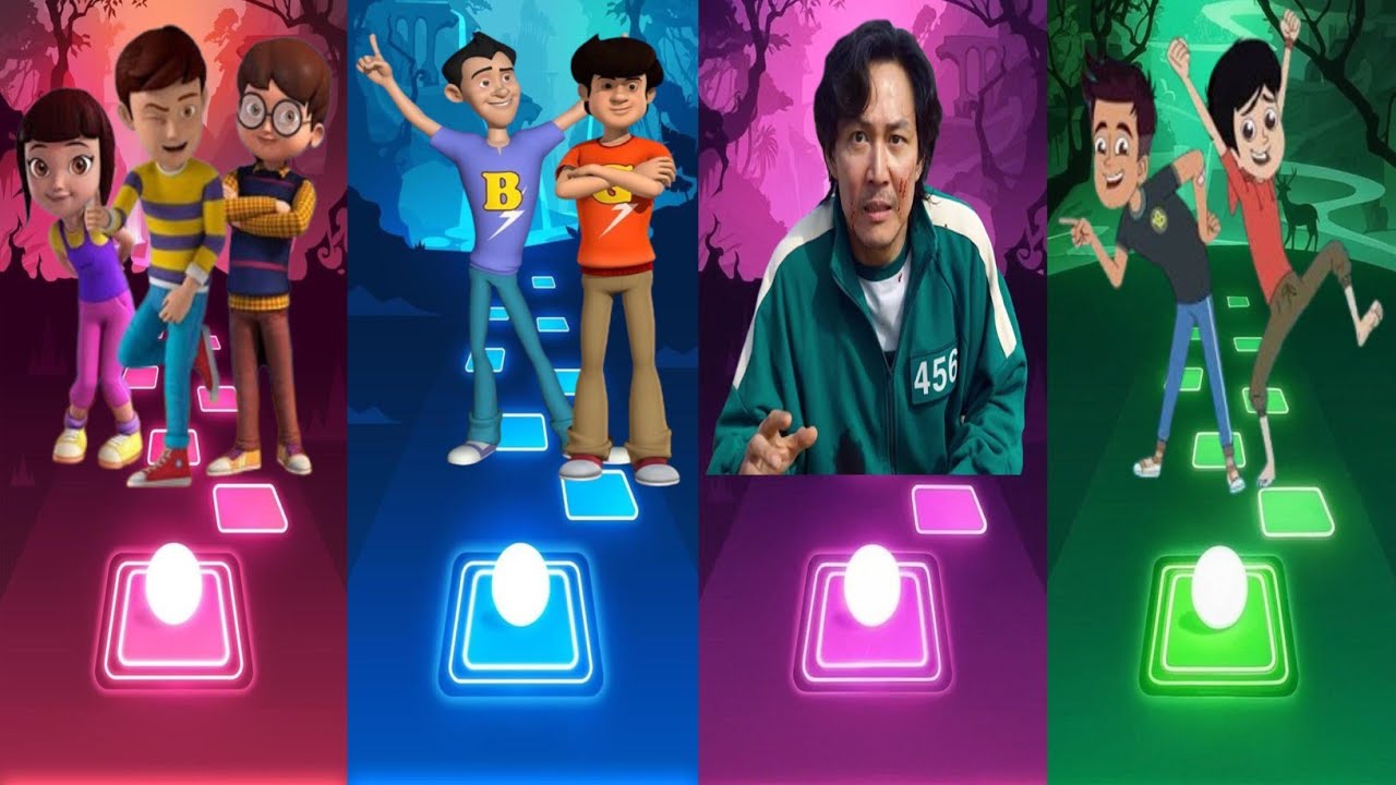 Rudra Vs Gattu Battu Vs Squid Game Vs Chikoo and Bunty - Tiles Hop EDM ...