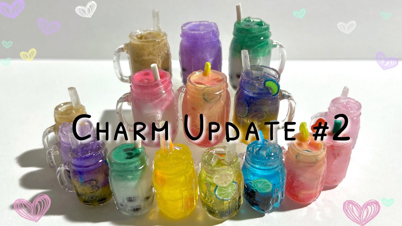 Polymer Clay Charm Update #2 (Resin Boba Tea) - YouTube