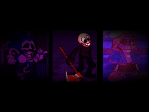 FNF BOSSRUN MODE MOD! (Dusttale Sans, Majin Sonic, Eteled) - YouTube