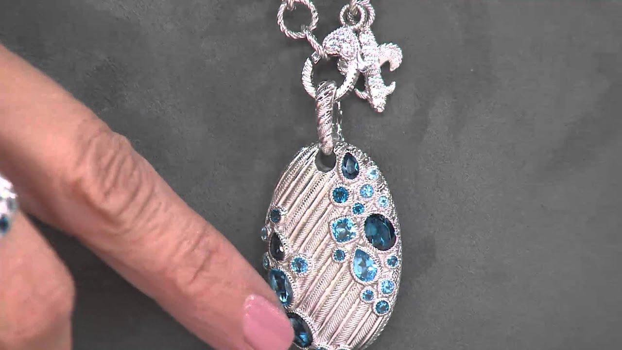 Judith Ripka Sterling Scattered Blue Topaz Enhancer with Jill Bauer ...