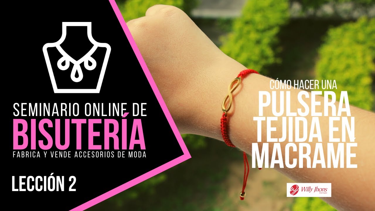 CÓMO HACER UNA PULSERA O MANILLA EN MACRAME 🔴 Lección # 2 de nuestro ...