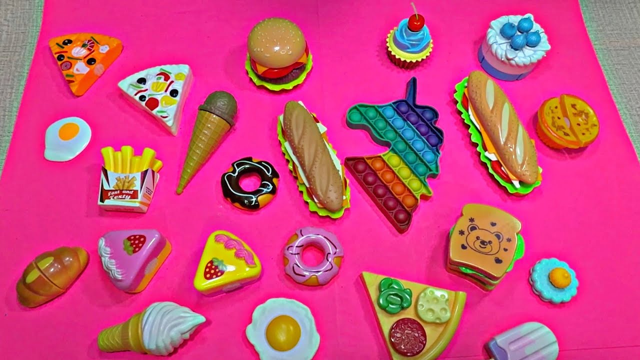 🍕 ASMR_Video * Look So Yummy Miniature Snacks Toy On The Floor I No ...