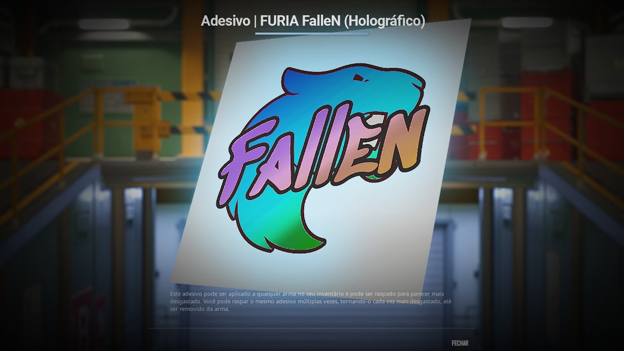 ADESIVO FURIA FALLEN HOLO? Meu novo adesivo favorito no CS2!! 😍 - YouTube