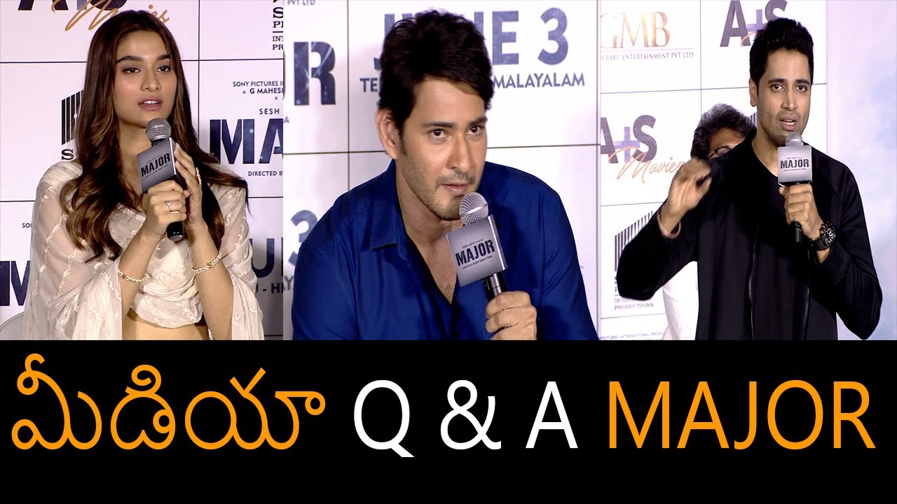 Major Theatrical Trailer launch Pressmeet Q&A About Major Movie | Major ...