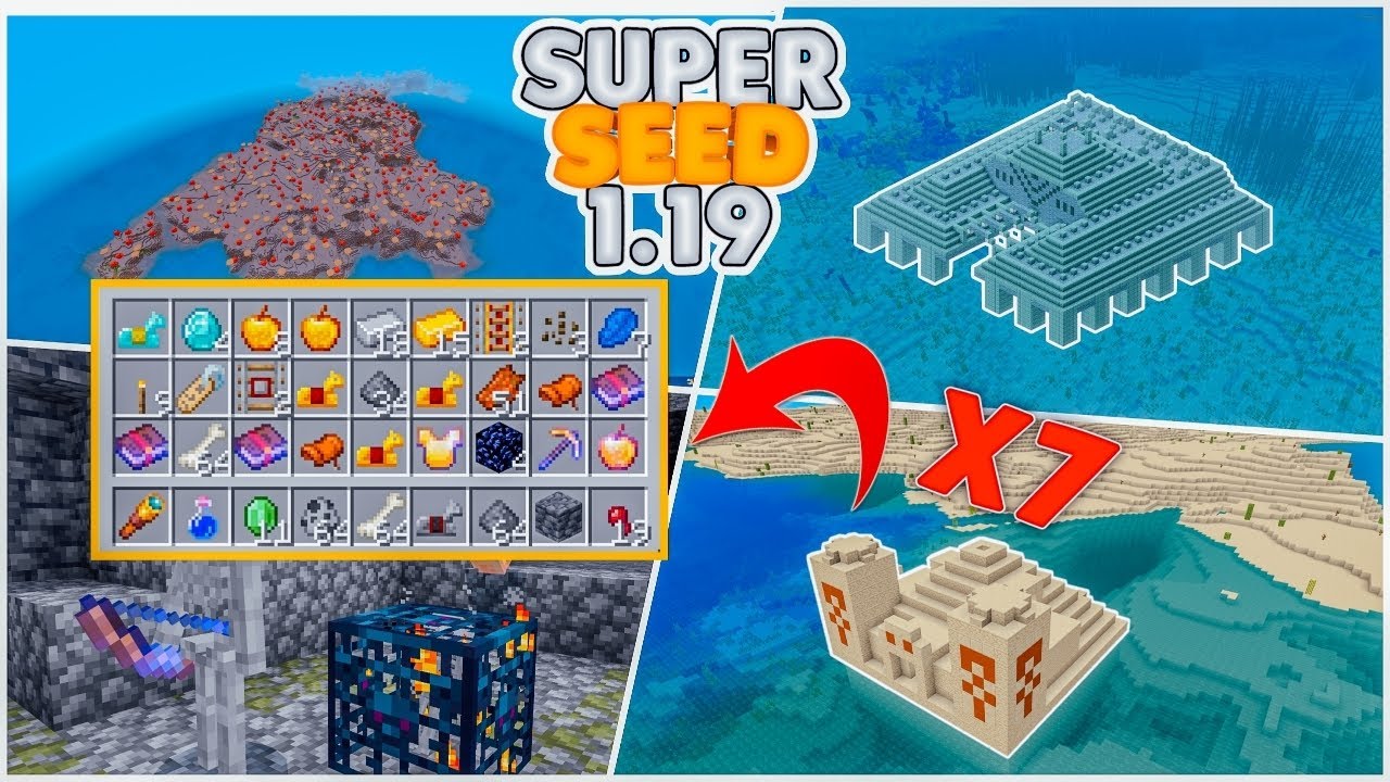 SUPER SEED│MINECRAFT BEDROCK & POCKET EDITION│SEED MINECRAFT 1.19 - YouTube