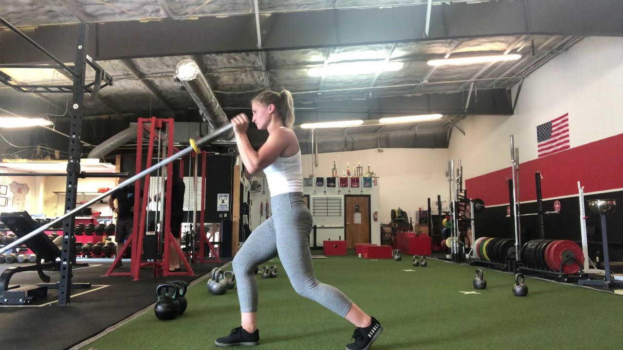 Split stance landmine press - YouTube