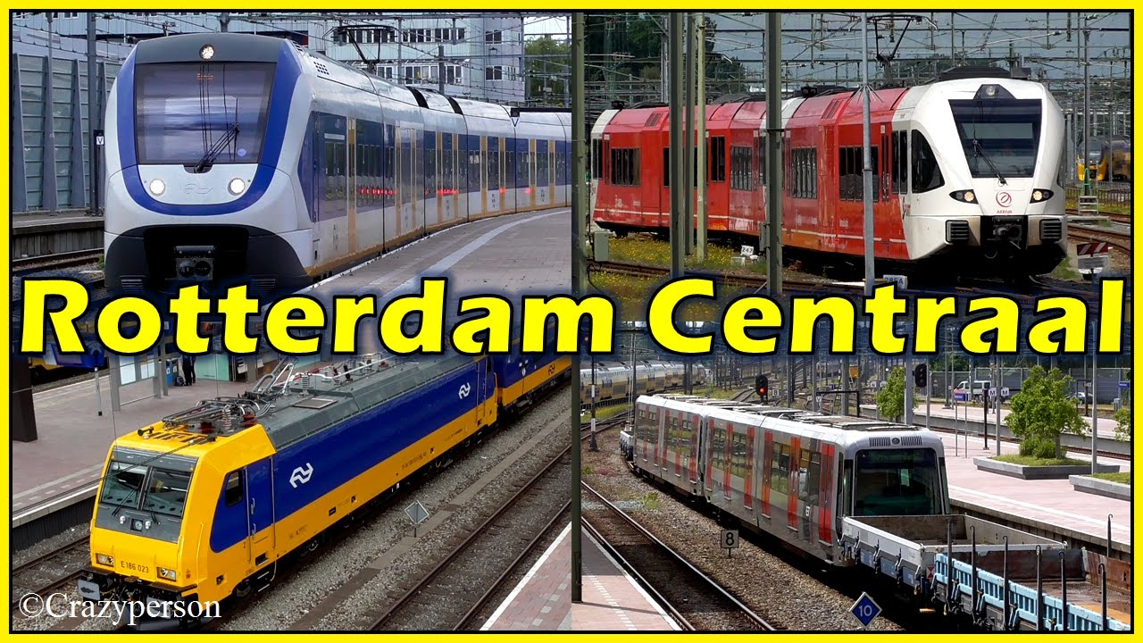 Treinen op / Trains at: Rotterdam Centraal (29 juni 2016) - YouTube