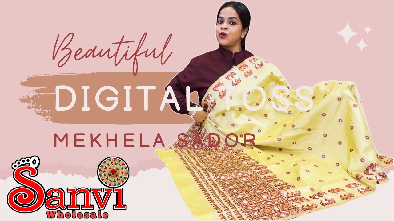 New Nooni Cotton Designs | Digital Toss Mekhela Sador - YouTube