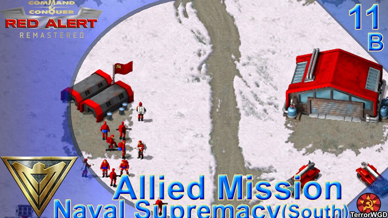 C & C│Red Alert 1│Remastered│Allied Mission 11B│Naval Supremacy (South ...