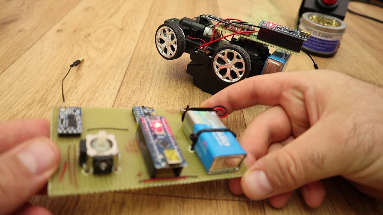 Gyro controller | 2 analog channels toy car test - YouTube