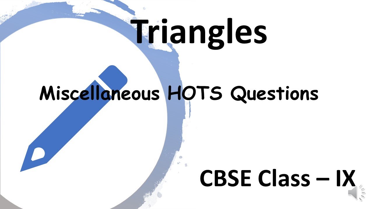 #mymathsclass #triangles #CbseClass9 | Triangles - HOTS Questions ...
