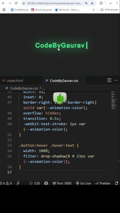 Animated Text Hover Effects using HTML & CSS #webdevelopment #coding #htmlcss #shorts - YouTube