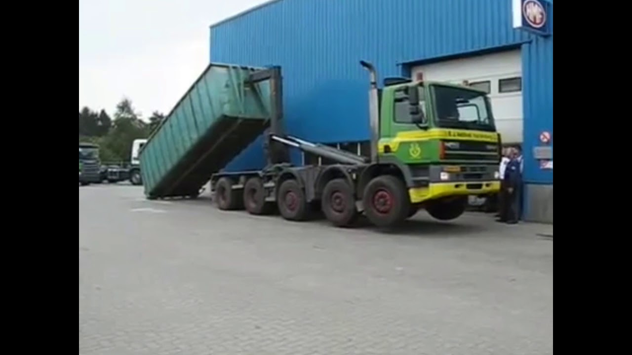 world record skip lorry lifting 50 tons 5 axle skip lorry ro ro lorry ...