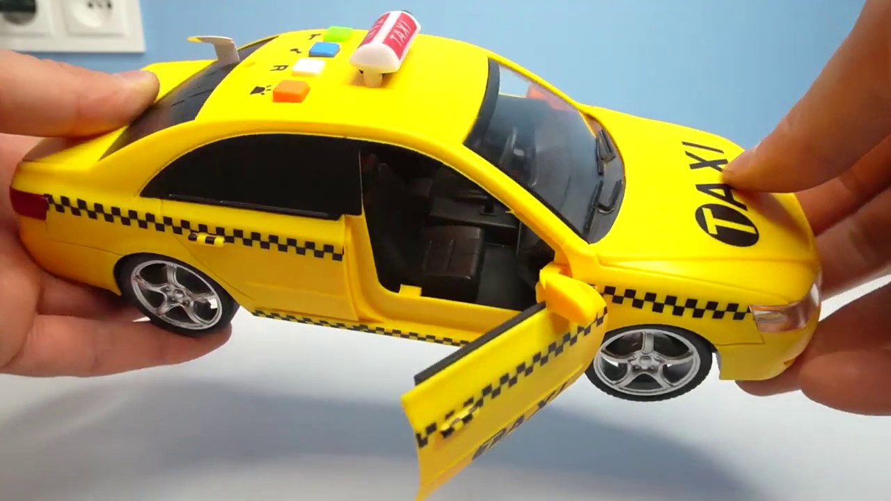 Yellow TAXI toy: Transport advanced symulation Toys for Kids - YouTube