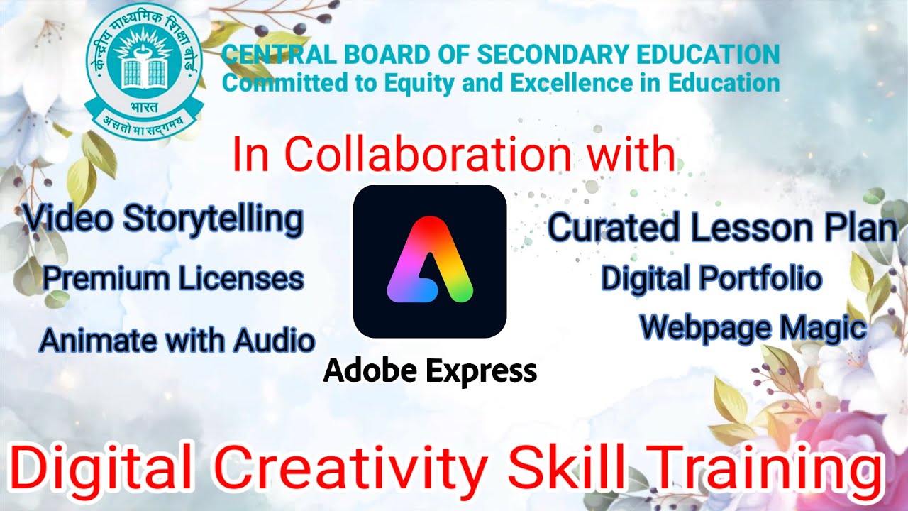 Unlock Your Creative Potential CBSE & Adobe Collaborative Training on ...
