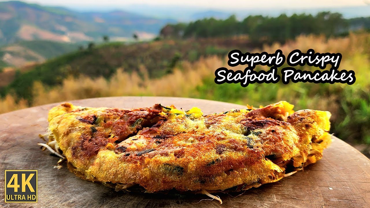 Wonderful Seafood Pancake Recipe - YouTube