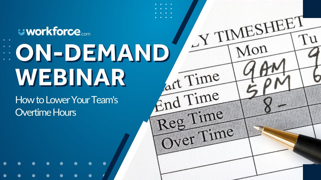 How to Lower Your Team's Overtime Hours - YouTube