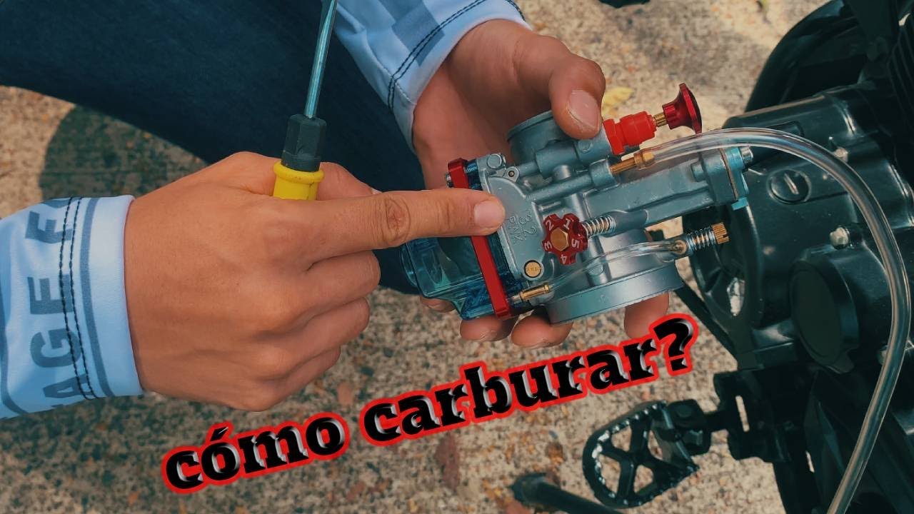 como carburar moto /carburador cortina plana - YouTube