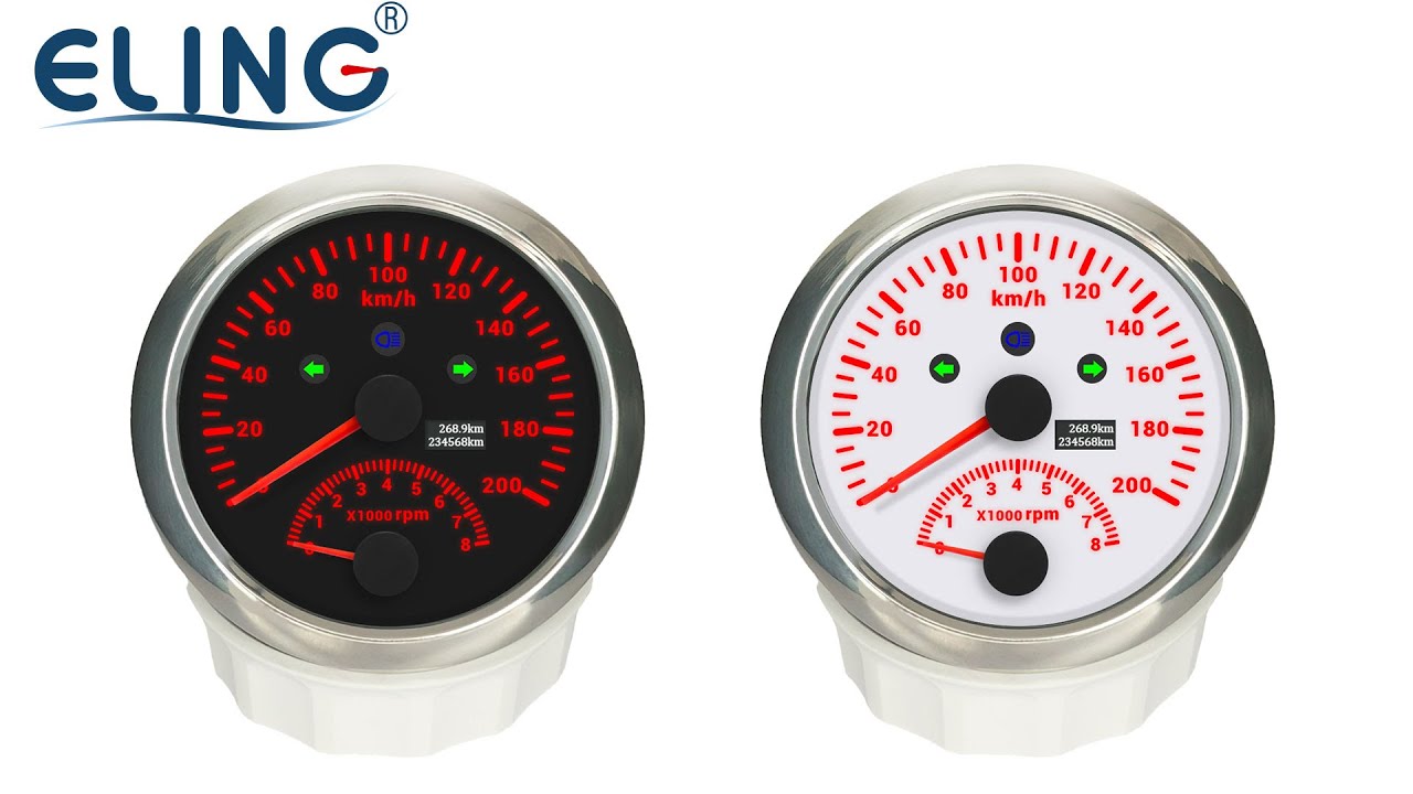 85mm 200KM/H GPS Speedometer with Tachometer with Red Backlight for Car ...