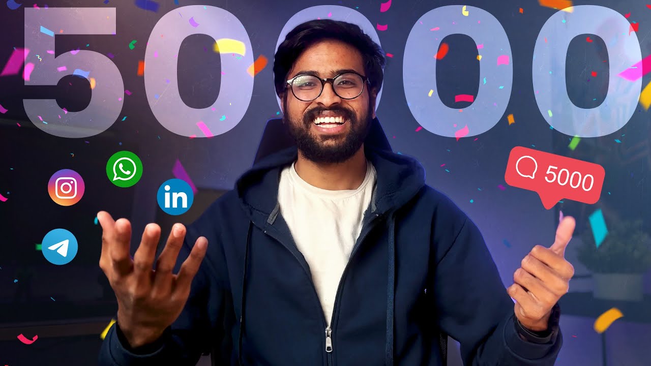 Replying to YOUR 5000 Messages for 50000 Subscribers! 🎉🥳 + LIVE Update! 🔴 | Sanjeev Sriram - YouTube
