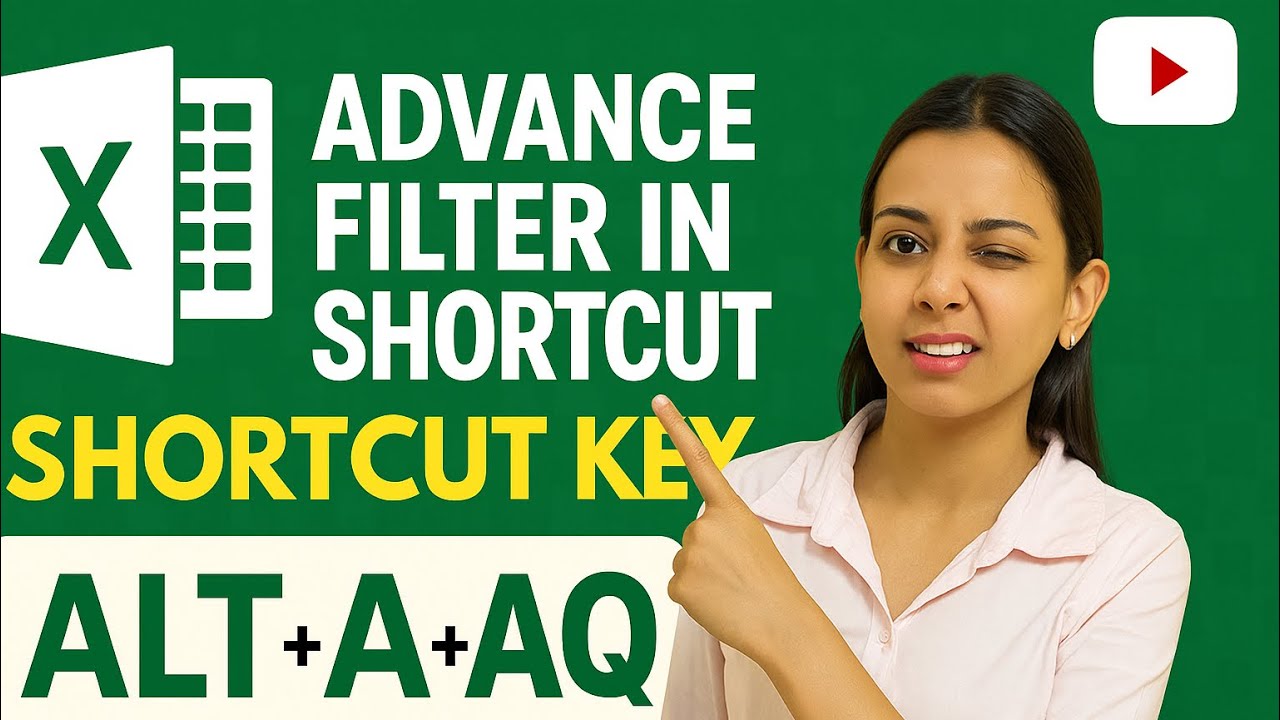 ⚡ Advanced Filter Shortcut in Excel You MUST Know! 💡 #excelwalesir # ...