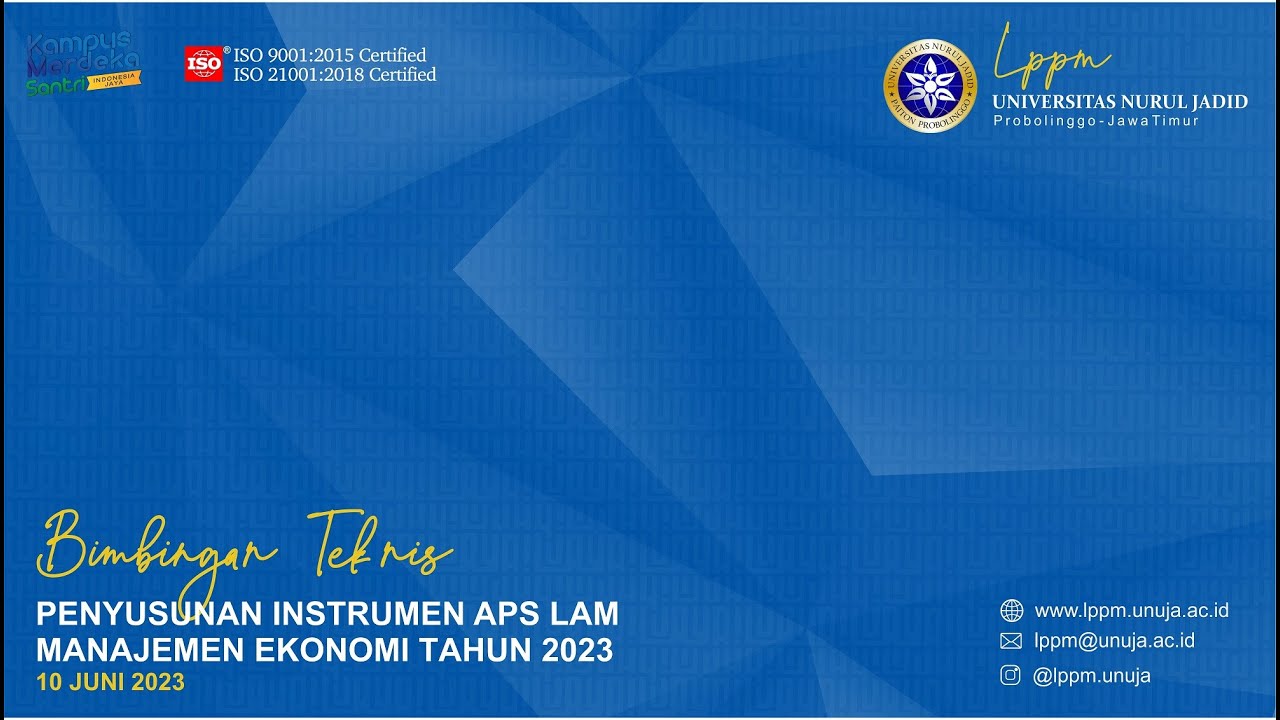 Bimbingan Teknis Penyusunan Instrumen APS LAM EMBA Tahun 2023 - YouTube