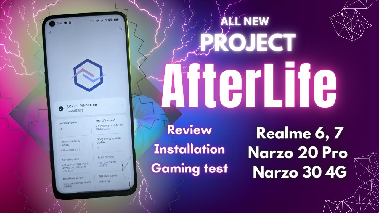All new Project AfterLife OS for Realme 6, 6i, Realme 7, Narzo 20 Pro, Narzo 30 4G - YouTube