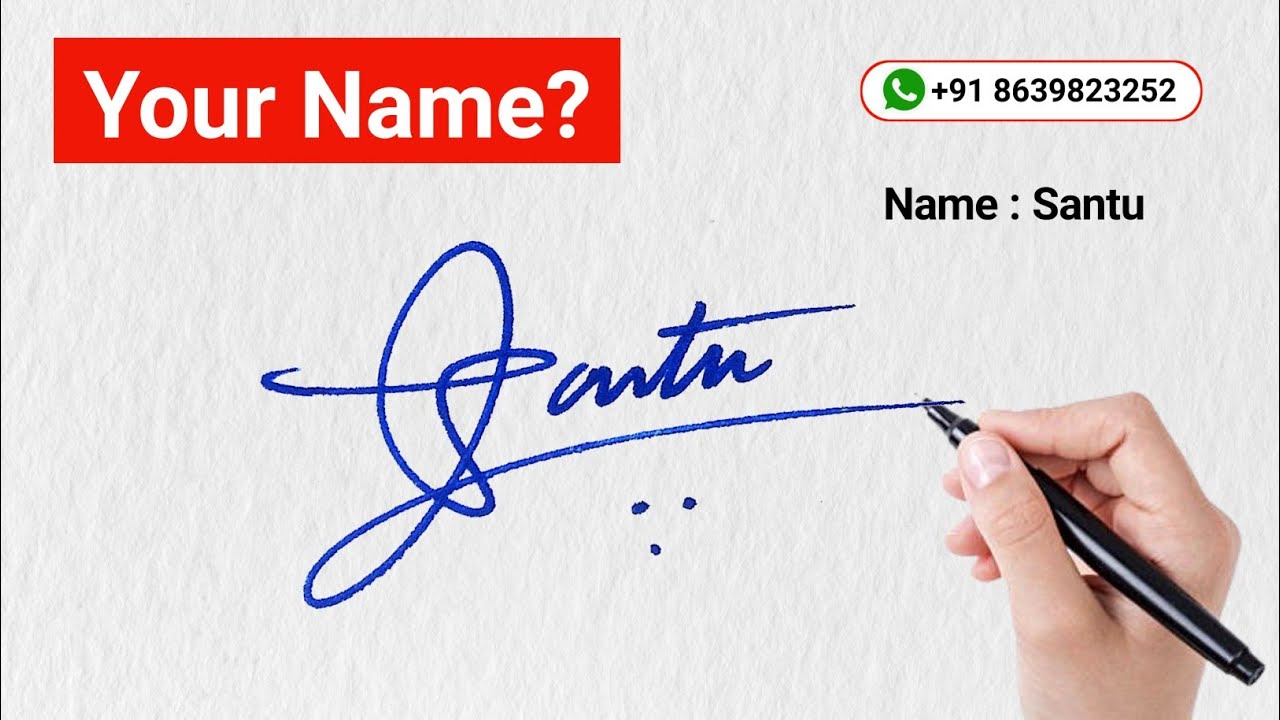 How To Sign Beautiful Signature | How To Do Signature Of My Name ...