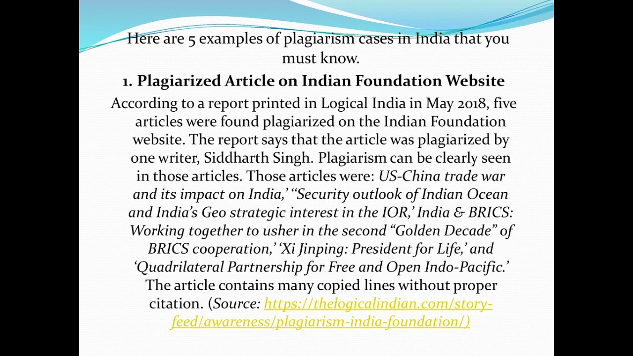 Popular Culture Examples Of Plagiarism And Integrity
