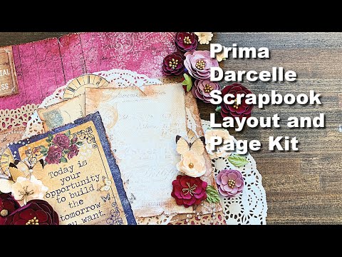Prima Marketing Darcelle Layout Tutorial and Page Kit