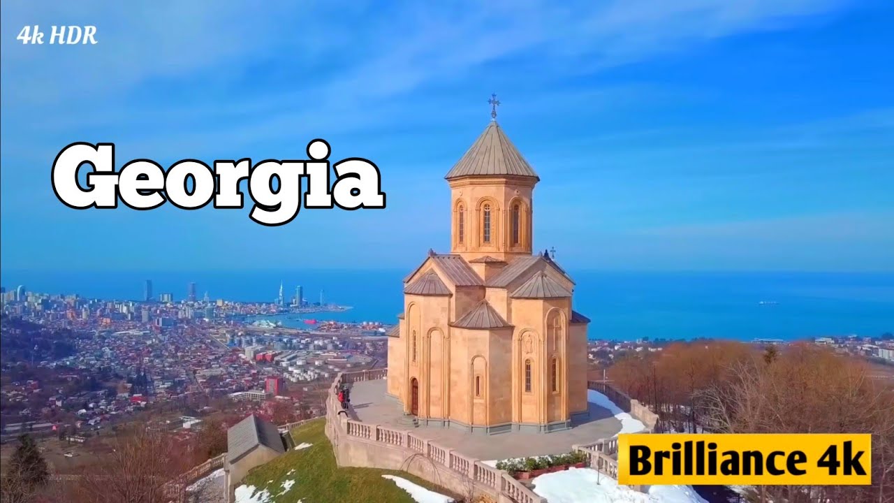 Flying Over Georgia 4K high-definition beautiful scenery and soothing ...