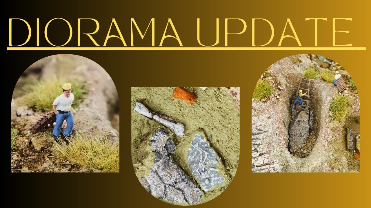 Modellbau : Diorama Update - Ausgrabungen, kleine Details! - YouTube
