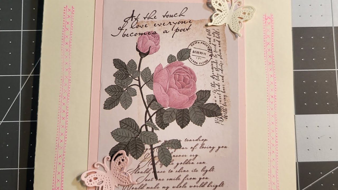 Making a simple card using temu items - YouTube