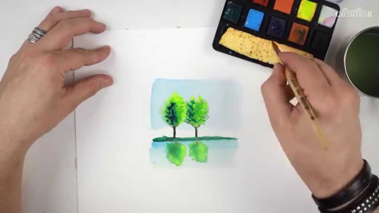 Cretacolor's Aqua Brique as watercolor (How-to Aquarelle) - YouTube