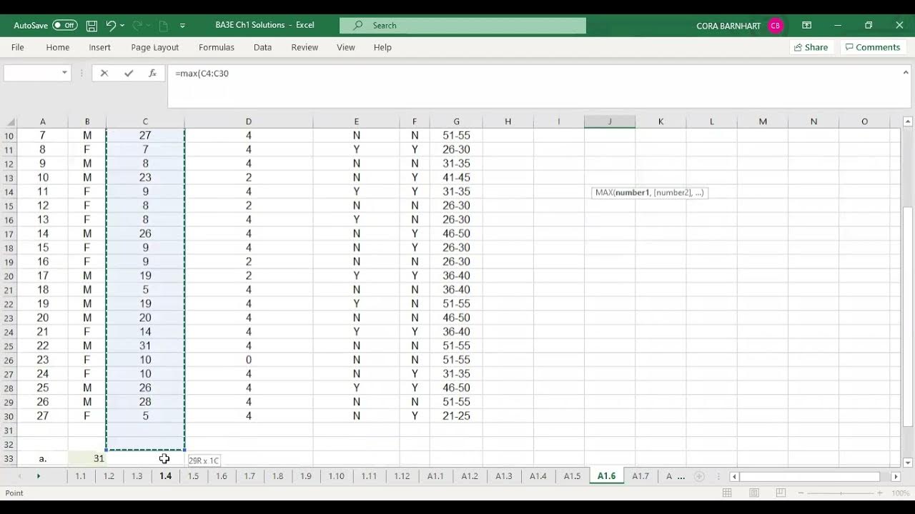 Chapter 1 Appendix Basic Excel Skills Problems - YouTube